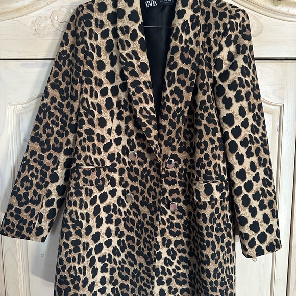 Zara | Jackets & Coats | Zara Womens Leopard Print Blazer | Poshmark